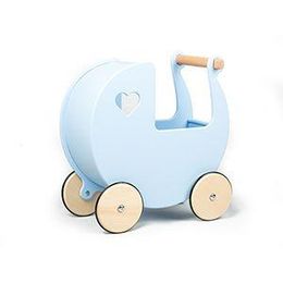 MOOVER Toys - Dänischer Designer Holz-Puppenwagen (hellblau) / dolls pram light blue