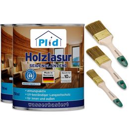 plid Premium Holzlasur Holzschutzlasur Holzschutz Lasurpinsel Teak