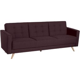 Max Winzer Julian Sofa 3-Sitzer mit Bettfunktion burgund