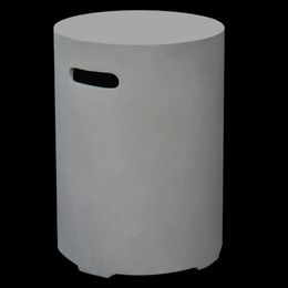 Elementi Abdeckung rund Gasflaschen Beton-Optik grau Faser-Beton 11kg