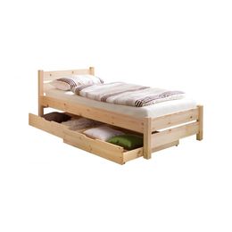 Ticaa Einzelbett "Bora" 90x200 Natur