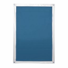 LICHTBLICK Dachfenster Sonnenschutz Thermofix, ohne Bohren - Blau, 36 cm x 71,5 cm (B x L) für C04