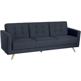 Max Winzer Julian Sofa 3-Sitzer mit Bettfunktion blau