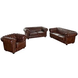 Max Winzer Norwin Sofa 3-Sitzer / Sofa 2-Sitzer / Sessel braun