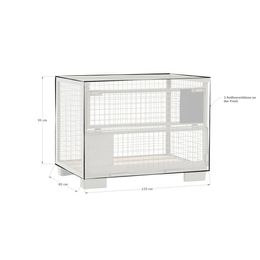 Grasekamp Abdeckhaube Gitterbox 125 x 85 x 95 cm PVC Transparent mit Reißverschluss wasserdicht UV