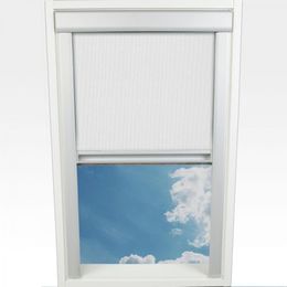 Bella Casa, Dachfensterrollo Verdunklung, 116 x 61,3 cm (Höhe x Breite), weiß/silber