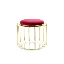 Kayoom Beistelltisch / Pouf Comfortable 110 Rot / Gold