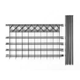 Powertec Garden Zaun-4er Set, ca. 1000 x 600 mm - Grau, 21FS14