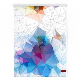 LICHTBLICK Rollo Klemmfix, ohne Bohren, blickdicht, Grafik - Bunt, 90 x 150 cm (B x L)