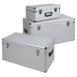 Alurahmen-Transportboxen, 3er-Set, Farbe silber