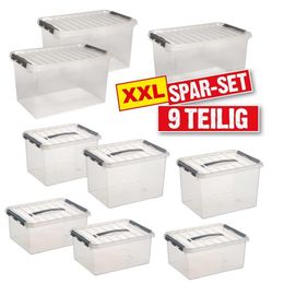 Klarsicht-Boxen-Set aus Polypropylen, 9-teilig