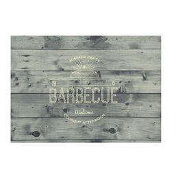 Schütte Peyer Syntex BBQ Matte Grillmatte Barbecue Holz Farbe Grau 75 x 120 cm