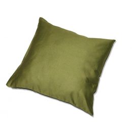 Kinzler Baumwoll-Satin Kissenhülle Uni 2x 40/40 cm, Farbe oliv