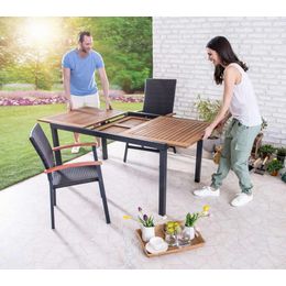 Solax-Sunshine Gartentisch ausziehbar aus Aluminium GENUA Braun SE