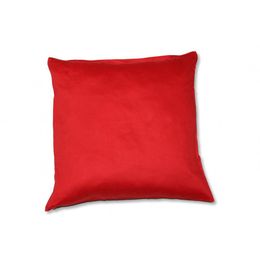 Kinzler Baumwoll-Satin Kissenhülle Uni 2x 40/40 cm, Farbe rot