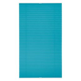 LICHTBLICK Plissee Klemmfix, ohne Bohren, verspannt - Blau, 90 cm x 210 cm (B x L)