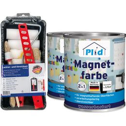 plid Premium Magnetfarbe Magnet Magnetlack Magnetwand Set Anthrazit