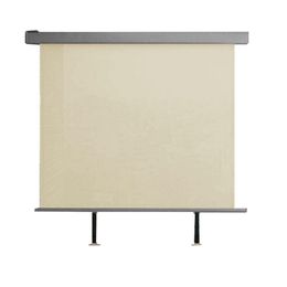 HC Home & Living Balkonmarkise Sichtschutz Sonnenrollo Alu-Seitenmarkise, ca. 150 x 200 cm - Beige