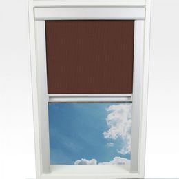 Bella Casa, Dachfensterrollo Verdunklung, 94 x 49,3 cm (Höhe x Breite), braun/silber