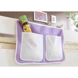 Ticaa Bett-Tasche für Hoch- und Etagenbetten "lila-beige"