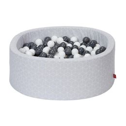KNORRTOYS Bällebad soft - "Geo cube grey" - 300 balls grey/creme