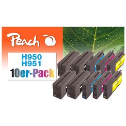 Peach 10er-Pack Tintenpatronen ersetzt HP No. 950, No. 951