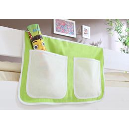 Ticaa Bett-Tasche für Hoch- und Etagenbetten "beige-grün"