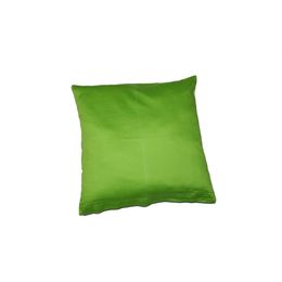 Kinzler Baumwoll-Satin Kissenhülle Uni 2x 40/40 cm, Farbe grün