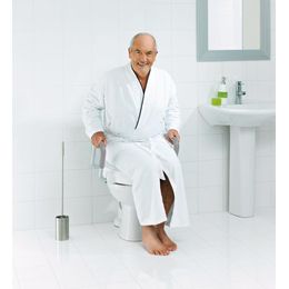 Ridder WC-Sitzerhöhung Sam ca. 10 cm, weiß, mit Armlehnen, ABS / PE / PU / Aluminium