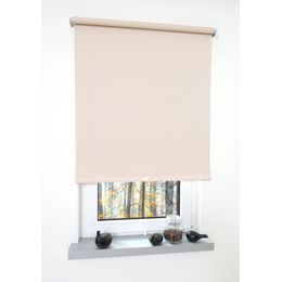 Bella Casa Rollo, Mittelzugrollo Uni Verdunkelung, 102 x 180 cm, cream