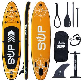 TroniTechnik Standup Paddle Board SUP, inkl. umpfangreichen Zubehör, Paddel und Hochdruckpumpe, Farbe Orange in G