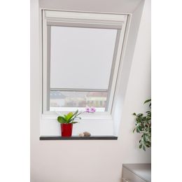 LICHTBLICK Dachfensterrollo Skylight, Thermo, Verdunkelung, Weiß, 97,3 cm x 100 cm (B x L)