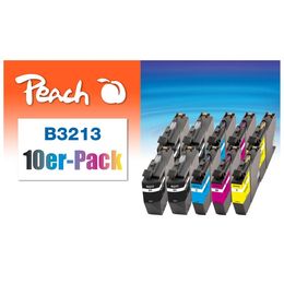 Peach 10er-Pack Tintenpatronen ersetzt Brother LC-3213