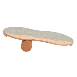 L.A. Sports Body Coach Woodboard Balance-Board Starter Set oval nachhaltiges Material Ahorn & Kork