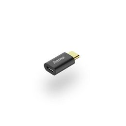 Hama USB-C-Adapter Micro-USB-Buchse - USB-C-Stecker ohne Kabel 480 Mbit/s USB-Adapter USB-C zu Micro-USB, schwarz
