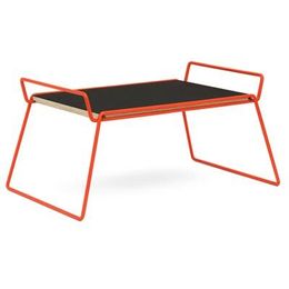 Magazin Tabletttisch Bloch Leuchtorange RAL 2005 / Schwarz