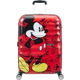 American Tourister® Hartschalen-Trolley Disney Wavebreaker, 67 cm, 4 Rollen, teilweise aus recyceltem Material, rot