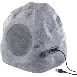 Auvisio Gartenlautsprecher MSS-430.rock Garten- und Outdoor-Lautsprecher Stein-Design Bluetooth IPX4 Box