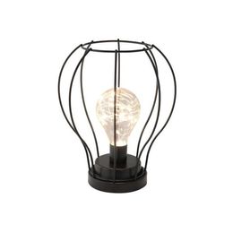 LED Deko-Lampe im Industrial Style 18,5 x 18,5 x 21 cm schwarz