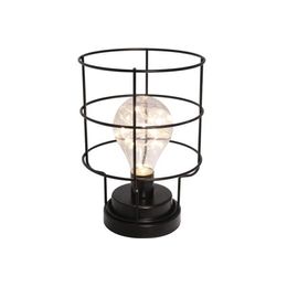 LED Deko-Lampe im Industrial Style 14,5 x 14,5 x 19 cm schwarz