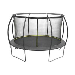 KYNAST Garten Trampolin schwarz 3,66 Meter 12FT mit Sicherheitsnetz