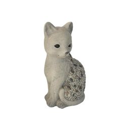 Expo-Börse Steinfigur Katze 36 cm sitzend Deko Gartenfigur Polystone Steinoptik