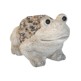 Expo-Börse Steinfigur Frosch 29 cm sitzend Deko Gartenfigur Polystone Steinoptik