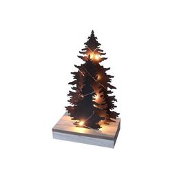 Expo-Börse X-Mas LED Metallbaum Tannen Holzfuß 12LED batteriebetrieb