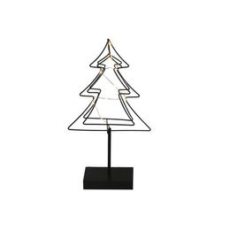 Weihnachtsbaum Metallbaum 10LED schwarz mit Timer