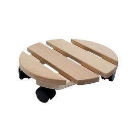 Expo-Börse Pflanzenroller Holz MASSIV rund 30 cm bis 120 KG