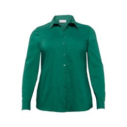 sheego Große Größen: Bluse in leicht tailliertem Schnitt, mit Stretchanteil, blattgrün, Gr.50