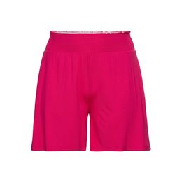 sheego Große Größen: Strandshorts mit Smokbund und zwei Taschen, dunkelpink, Gr.56