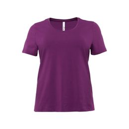 sheego Große Größen: T-Shirt in leicht taillierter Form, lila, Gr.56/58