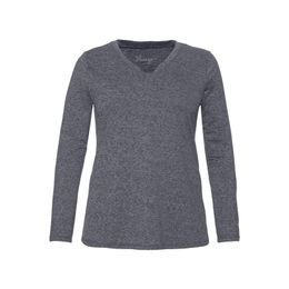 sheego Große Größen: Jerseyshirt aus Funktionsmaterial, grau meliert, Gr.44/46